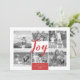 Joy Photo Collage Holiday Photo Card | Zazzle