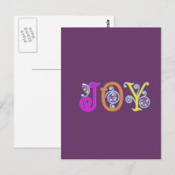 JOY! POSTCARD | Zazzle