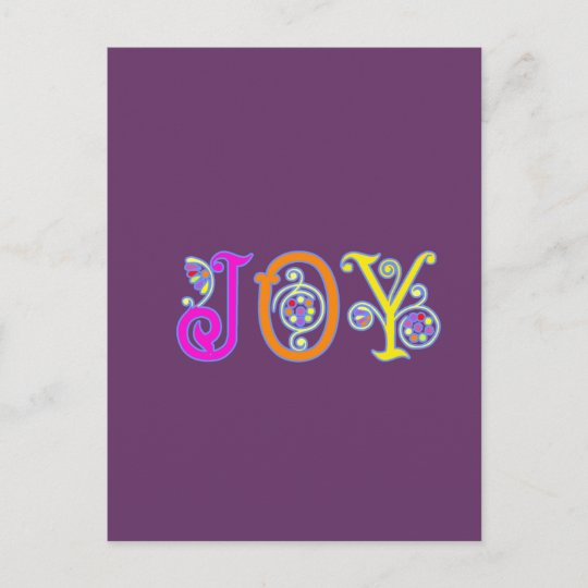 JOY! POSTCARD | Zazzle.com