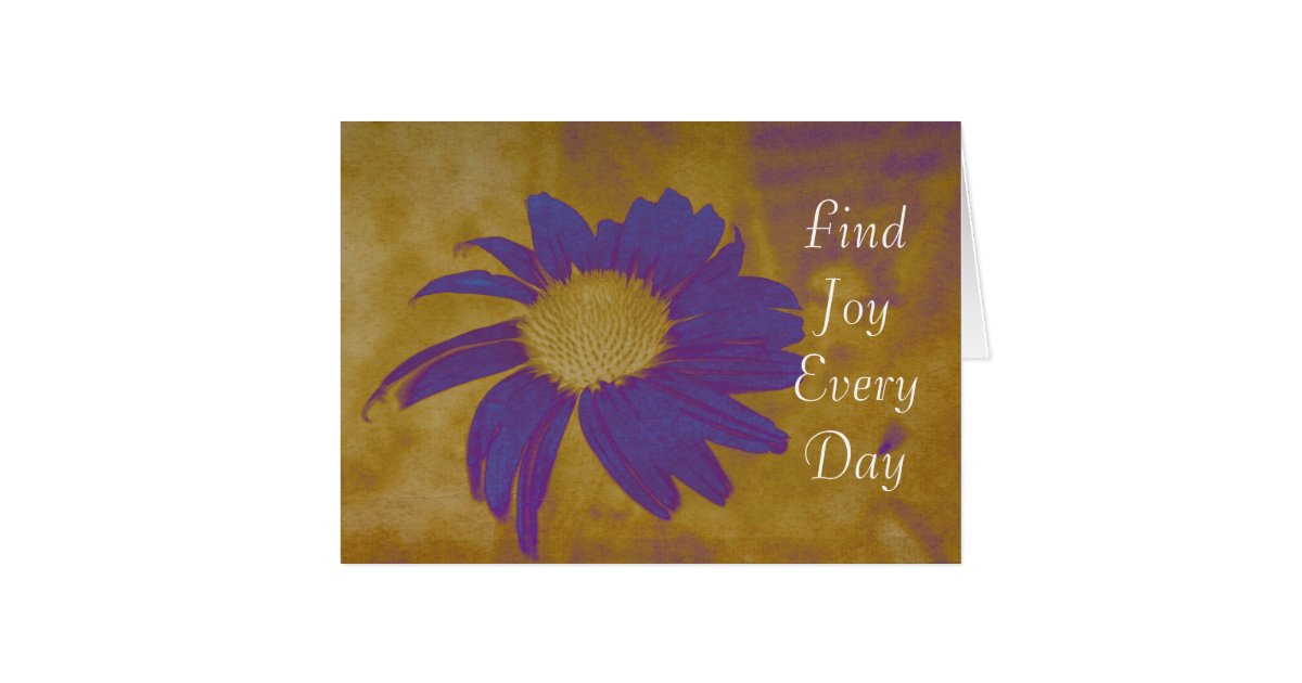 Joy Purple Flower Card | Zazzle
