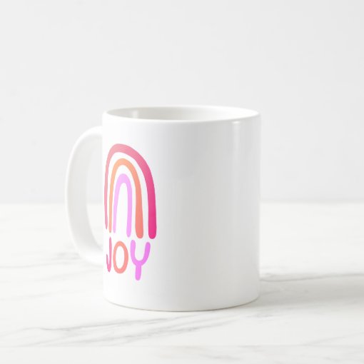 JOY Rainbow Colorful Handlettering Coffee Mug | Zazzle