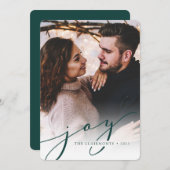 Joy Script | Christmas Holiday Photo Card | Zazzle