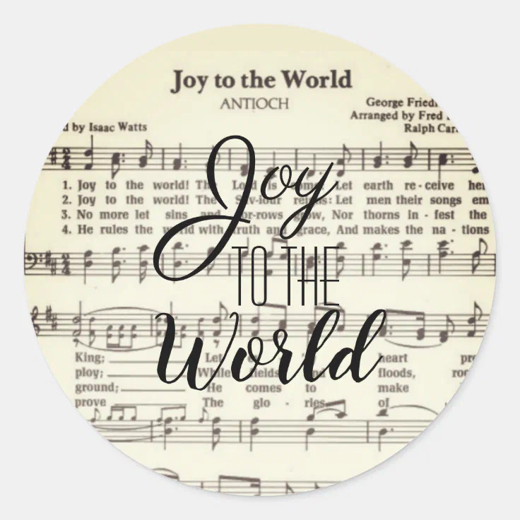 Joy to the World Classic Round Sticker | Zazzle