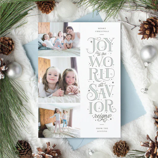 Joy to the World Religious Christmas Card | Zazzle