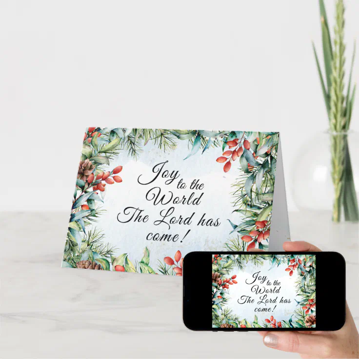Joy to the World The Lord has Come, Christmas Card | Zazzle