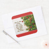 Joy to the World the Lord has Come Christmas Carol Square Sticker | Zazzle