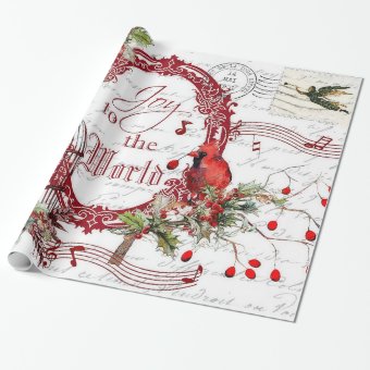 Joy to the world wrapping paper | Zazzle