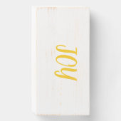 JOY WOODEN BOX SIGN | Zazzle