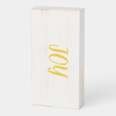 JOY WOODEN BOX SIGN | Zazzle