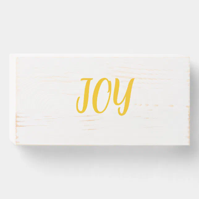 JOY WOODEN BOX SIGN | Zazzle