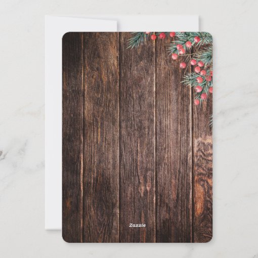 Joy World Non Photo Religious Christmas Rustic Holiday Card | Zazzle