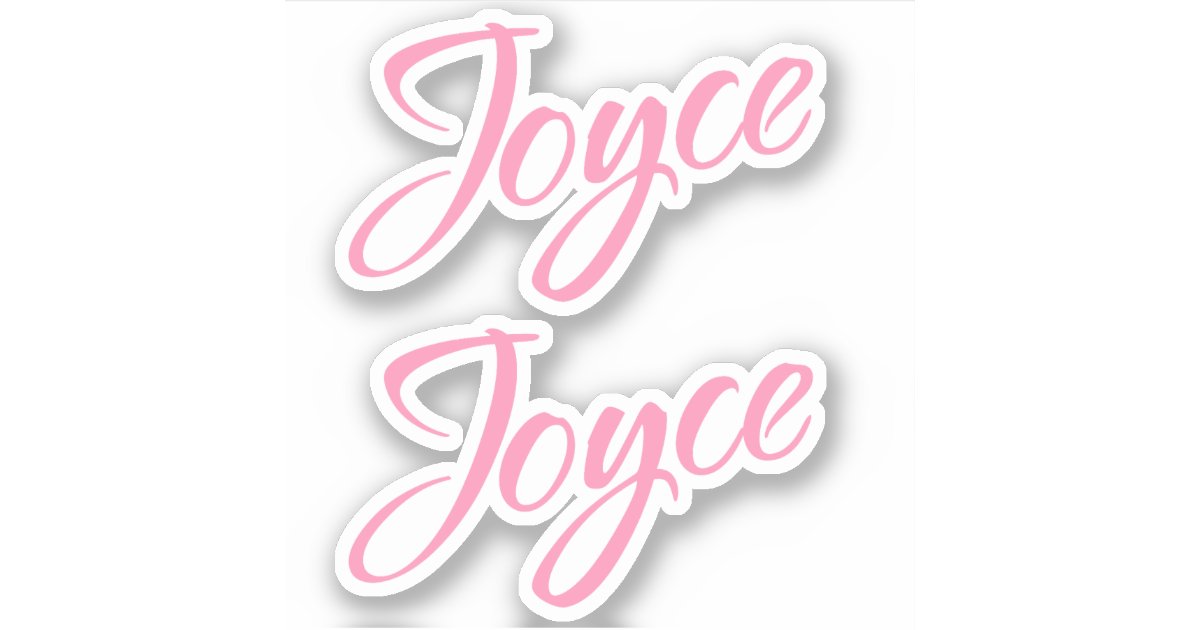 Joyce Decorative Name in Pink x2 Sticker | Zazzle