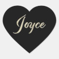 Joyce white gold Handwriting Sticker | Zazzle
