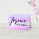 Joyeux Anniversaire French Birthday Watercolor Card | Zazzle