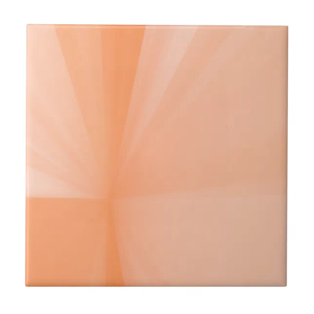 Joyful and Vibrant Rays of Peach Ceramic Tile | Zazzle