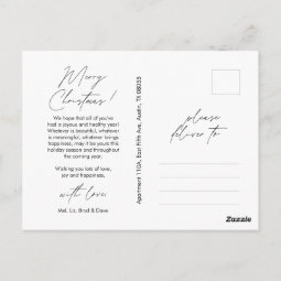 Joyful, Merry Christmas Family Photo Layover Postcard | Zazzle