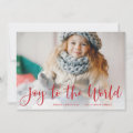 Joyful Overlay Holiday Photo Card | Scarlet | Zazzle