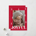 Joyful Trees Red 2 Photo Holiday Card | Zazzle