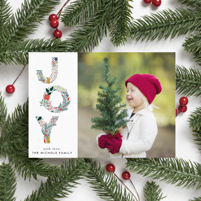 Joyful Type | Holiday Photo Card | Zazzle