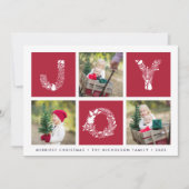 Joyful Type | Three Photo Holiday Card | Zazzle