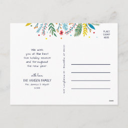 Joyful Whimsy Holiday Photo Postcard | Zazzle