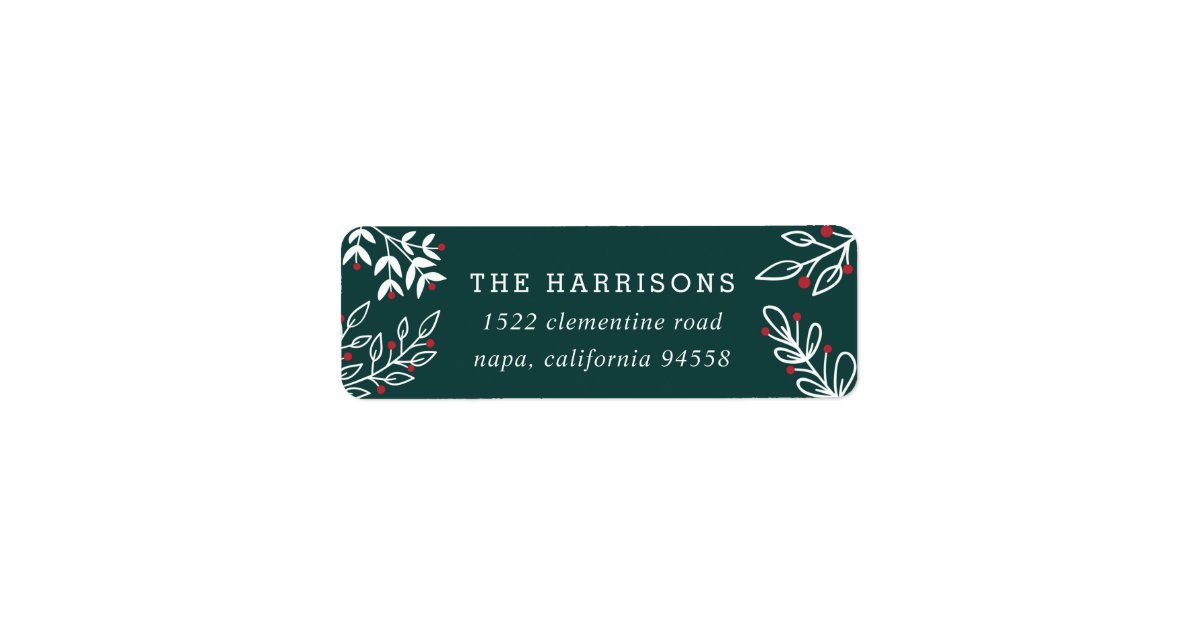 Joyful Wish Holiday Return Address Label | Zazzle.com