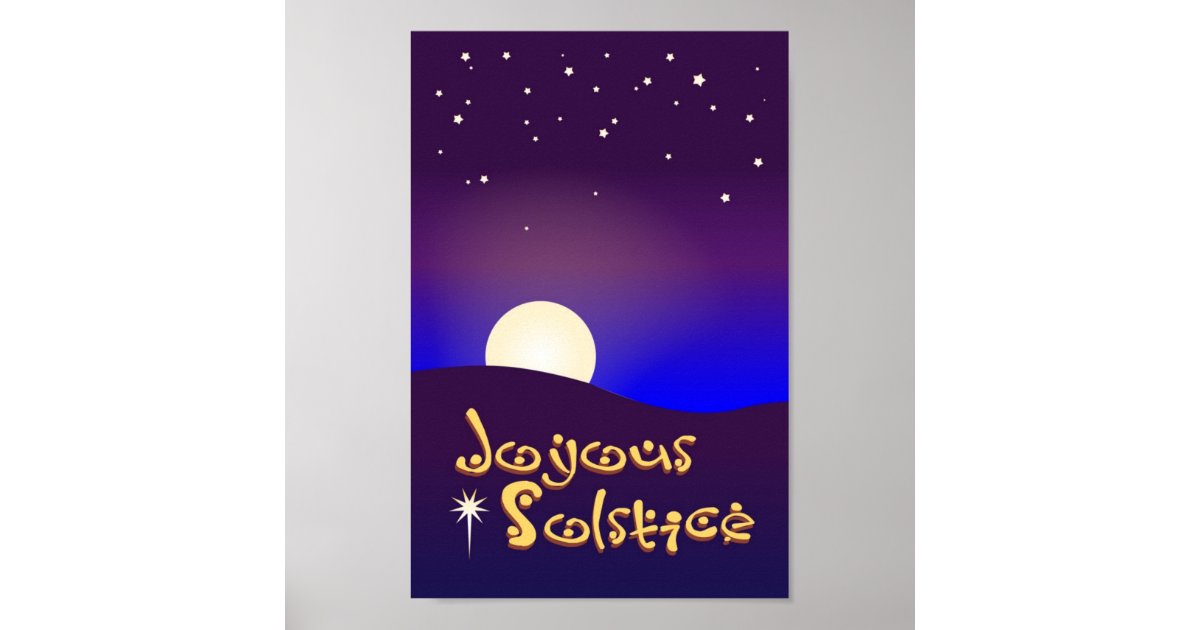 Joyous Solstice 8 x 12 Poster | Zazzle