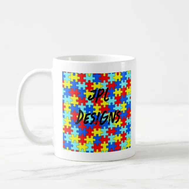 JPL Designs Mug raises autism awareness. | Zazzle