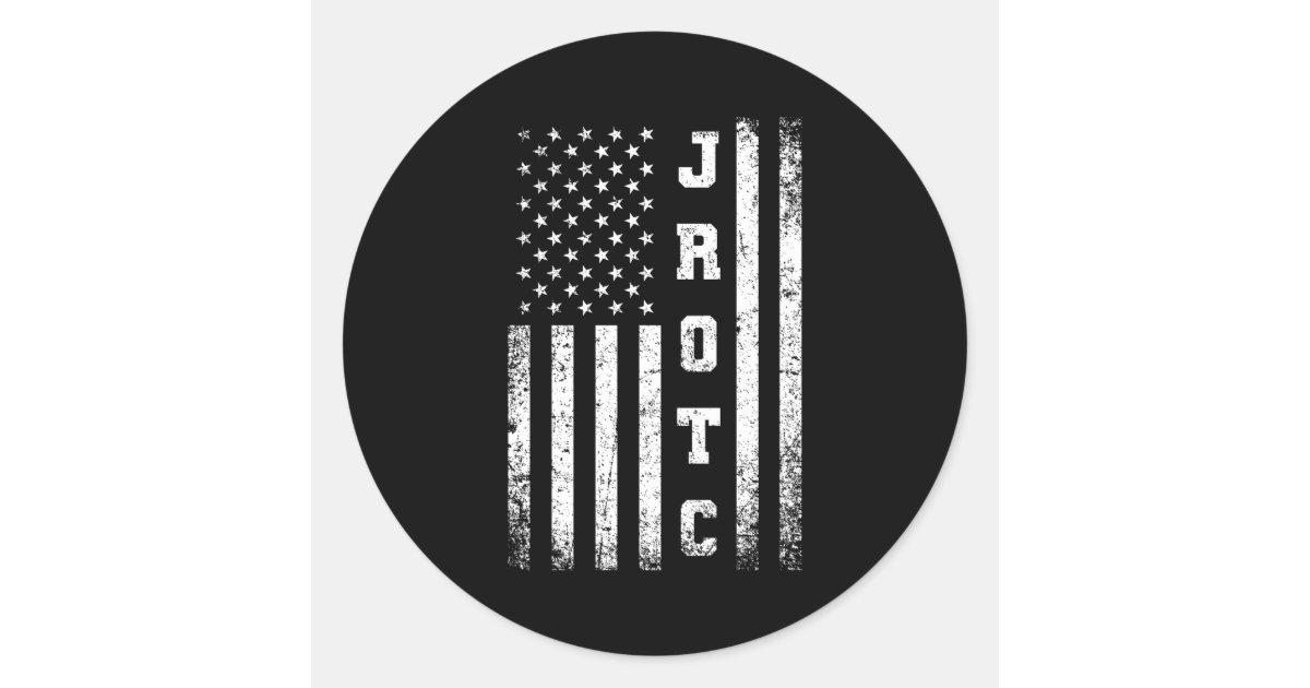 Jrotc United States Junior Rotc American Flag Classic Round Sticker ...