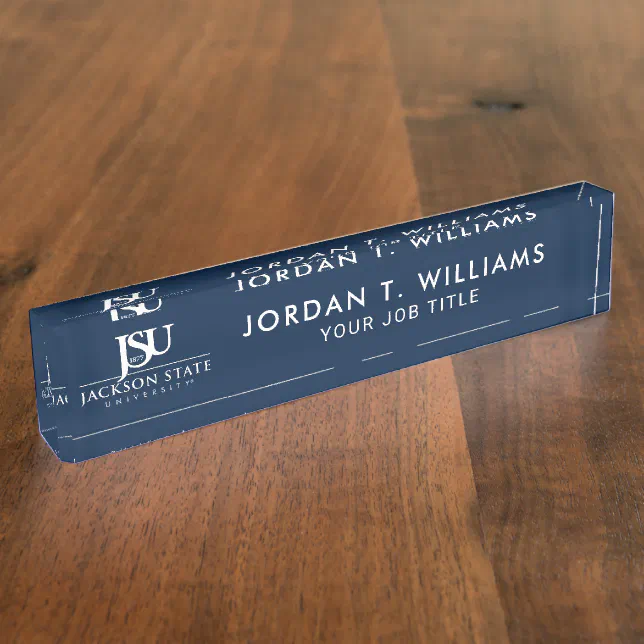 JSU DESK NAME PLATE | Zazzle