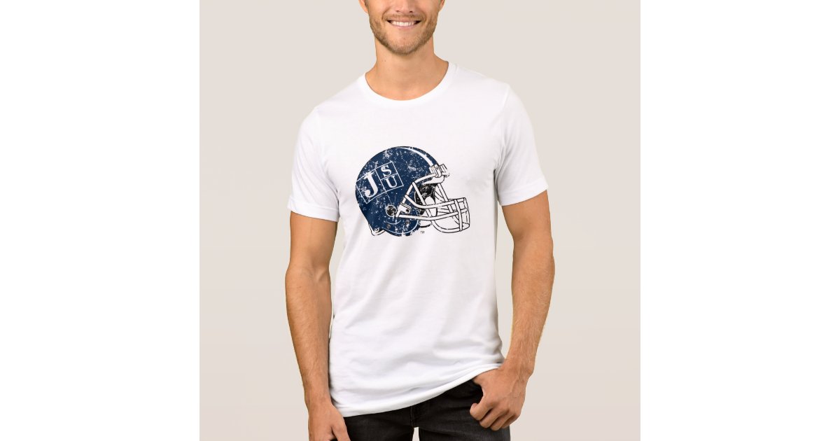 JSU Helmet Distressed Tri-Blend Shirt | Zazzle