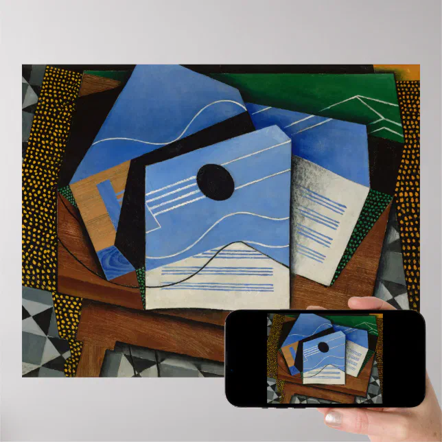 Juan Gris - Guitar on a table Poster | Zazzle
