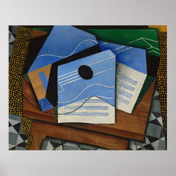 Juan Gris - Guitar on a table Poster | Zazzle