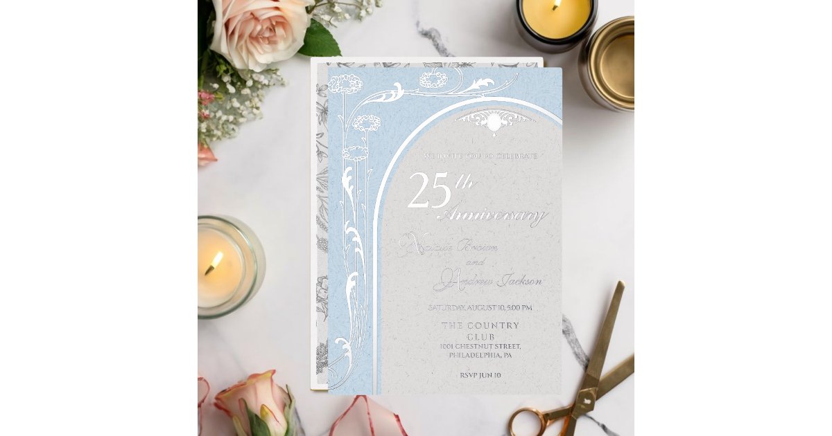 Jubilee Anniversary Foil Invitation | Zazzle