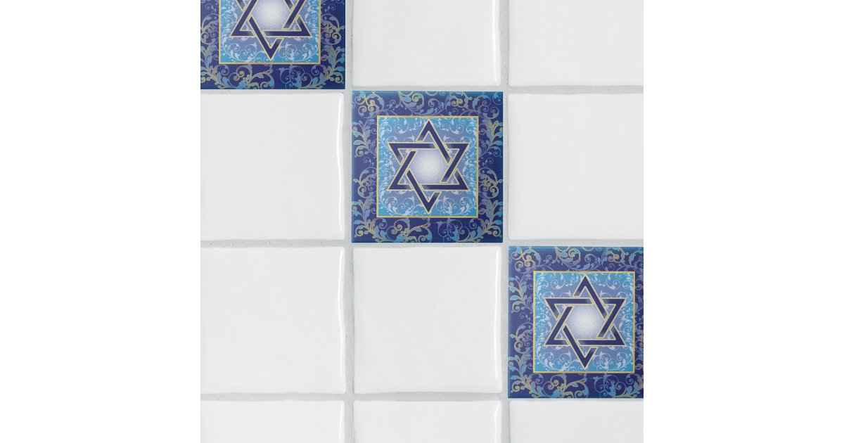 Judaica Jewish Star of David Ceramic Tile | Zazzle