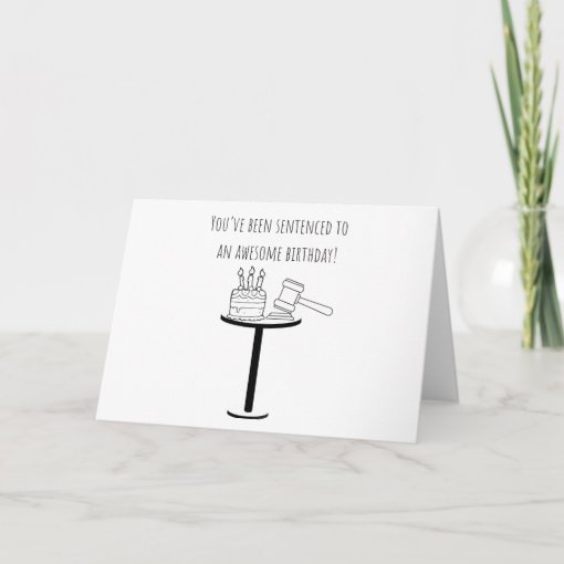 Judge birthday card | Zazzle