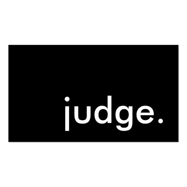 judge. business card templates