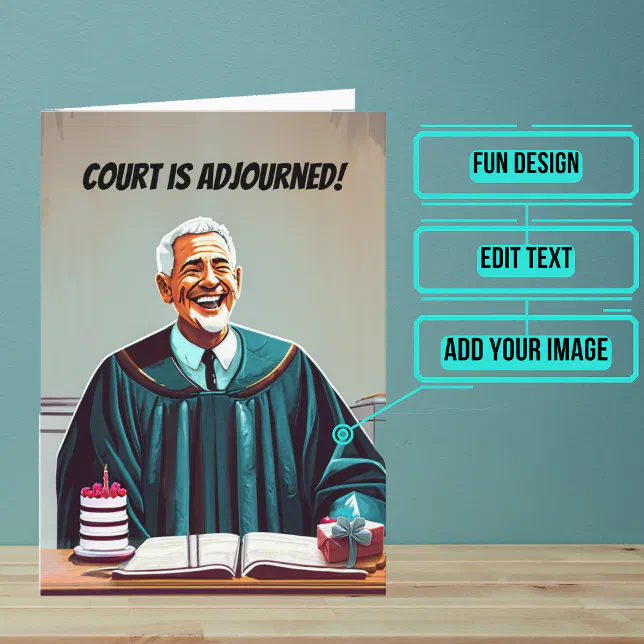 Judge or Attorney Birthday Card | Zazzle