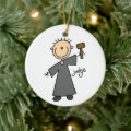 Judge Stick Figure Ceramic Ornament | Zazzle