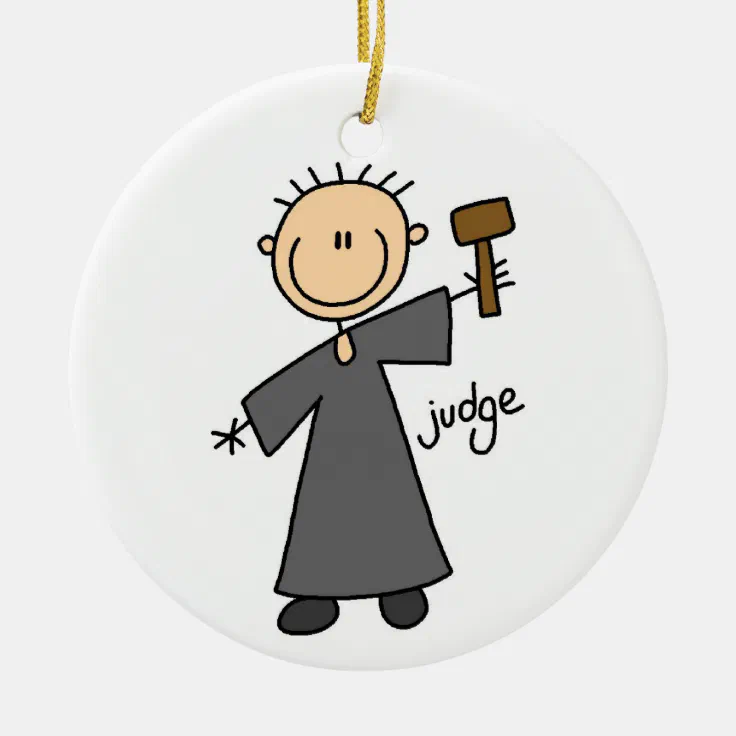 Judge Stick Figure Ceramic Ornament | Zazzle