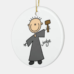 Judge Stick Figure Ceramic Ornament | Zazzle