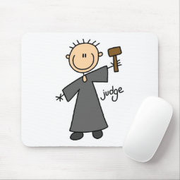 Judge Stick Figure Mousepad | Zazzle