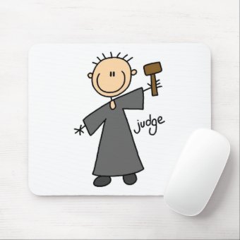 Judge Stick Figure Mousepad | Zazzle