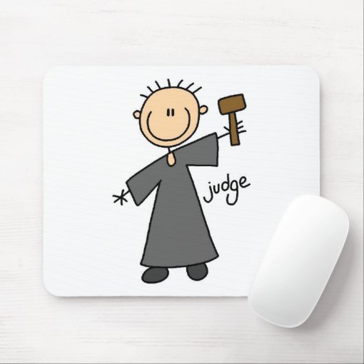 Judge Stick Figure Mousepad | Zazzle
