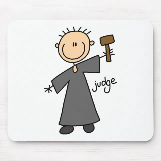 Judge Stick Figure Mousepad | Zazzle