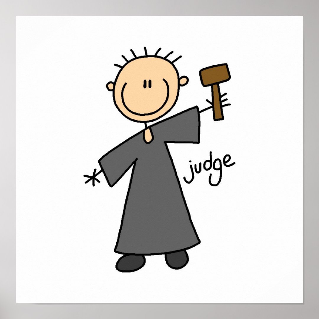 Judge Stick Figure Poster | Zazzle