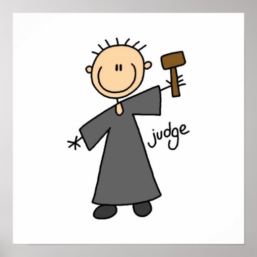 Judge Stick Figure Poster | Zazzle