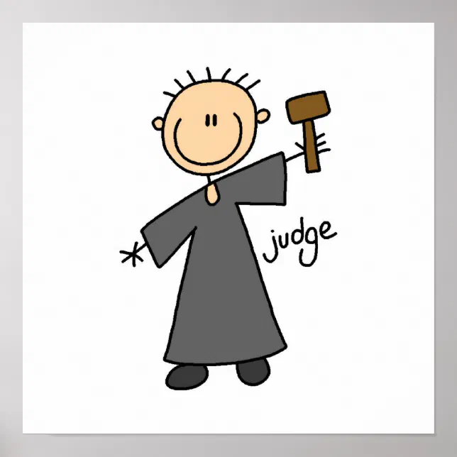 Judge Stick Figure Poster | Zazzle