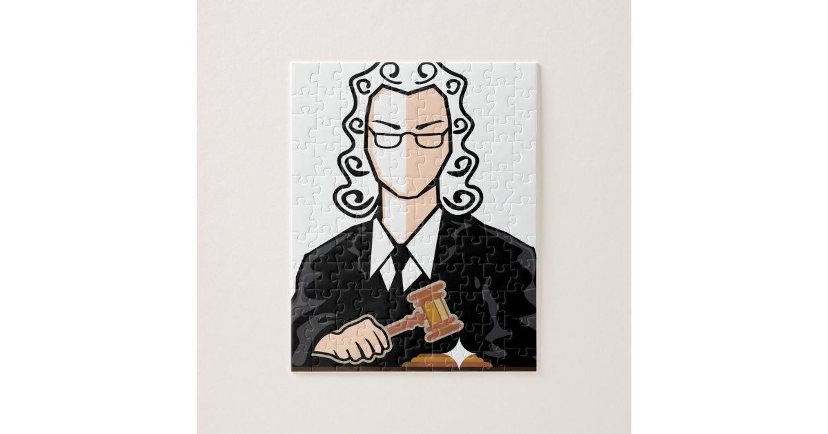 Judge vector persona jigsaw puzzle | Zazzle