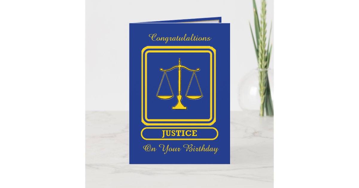 Judge's Birthday Card | Zazzle